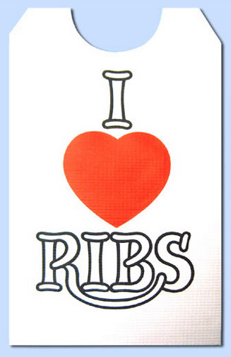 "I Love Ribs Bib"